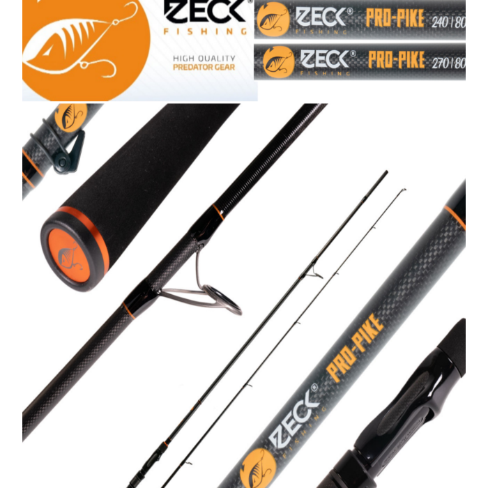 Zeck Pro-Pike 2,40m / 2,70m 80g Hecht-Spinnrute / Hechtrute - bigangeln.de